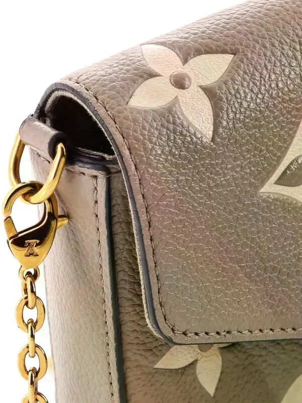 LOUIS VUITTON Felicie Pochette Monogram Empreinte Giant Crossbody Bag - Neutrals