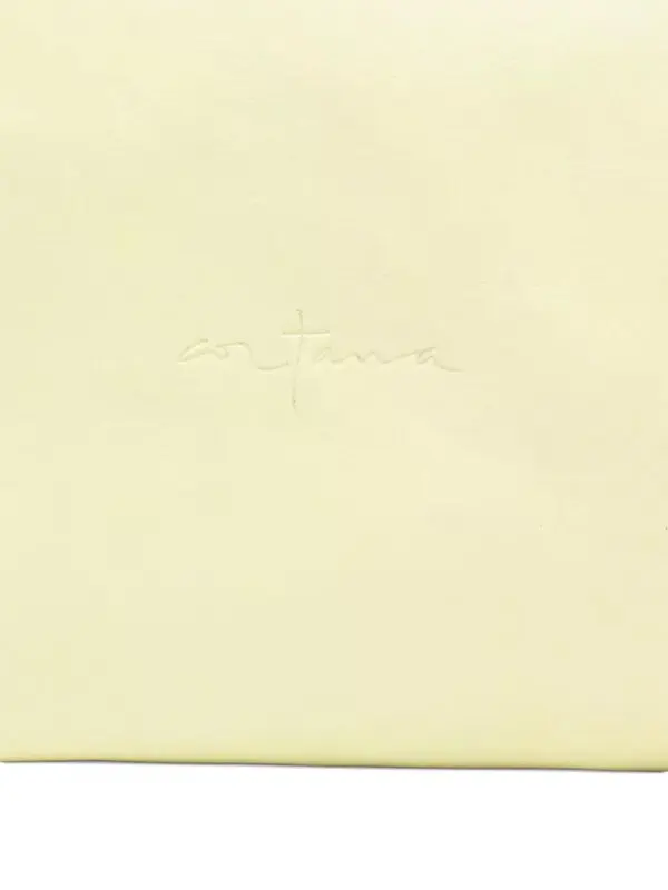 CORTANA Leather Clutch Bag - Neutrals