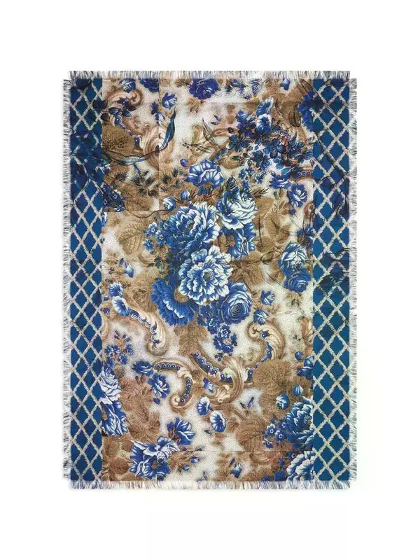 PIERRE-LOUIS MASCIA Aloeuw Floral Geometric Shawl - Neutrals