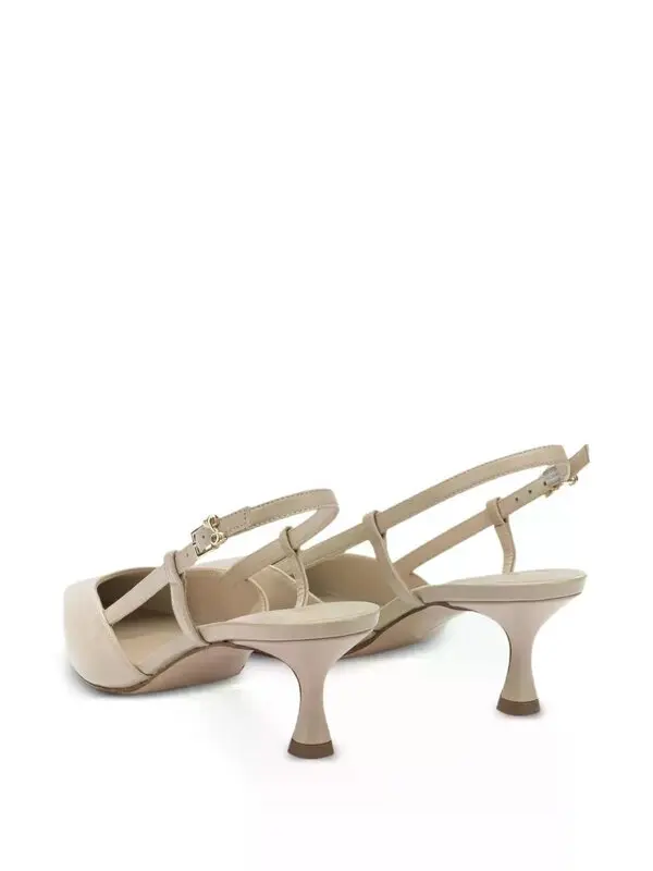 SERGIO LEVANTESI Elsa Pointed Strap Pumps - Neutrals