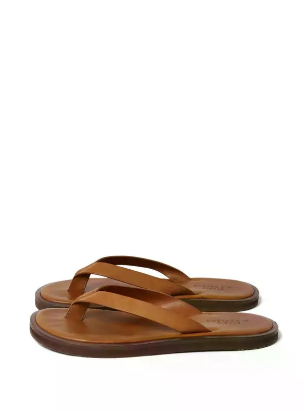 Studio Nicholson Curren Smooth Leather Thong Sandals - Brown