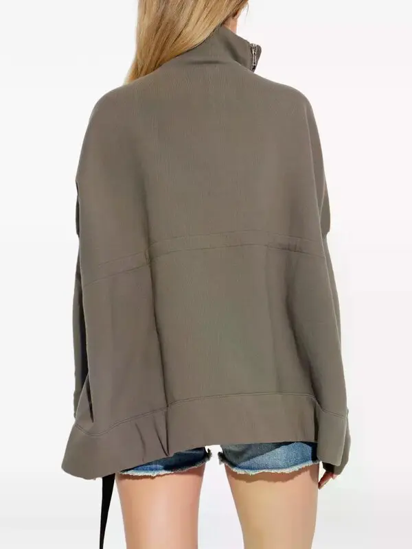 Rick Owens Zip Cotton Sweater - Grey