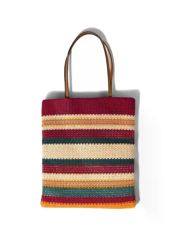 Miu Miu Raffia-effect Woven Tote Bag