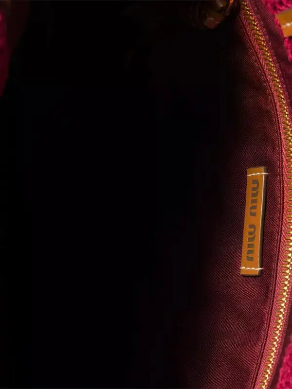 Miu Miu Raffia-effect Woven Tote Bag