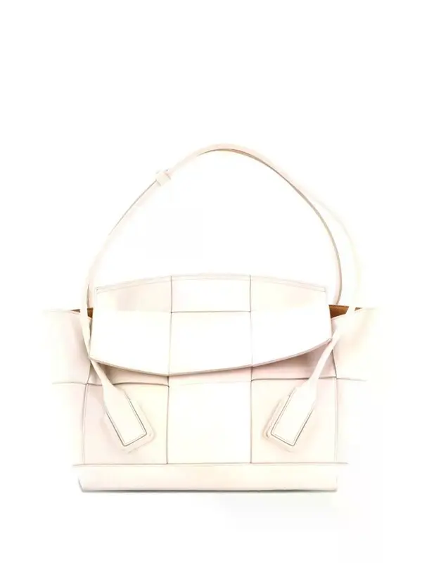Bottega Veneta Arco Maxi Intrecciato Leather Shoulder Bag - Neutrals