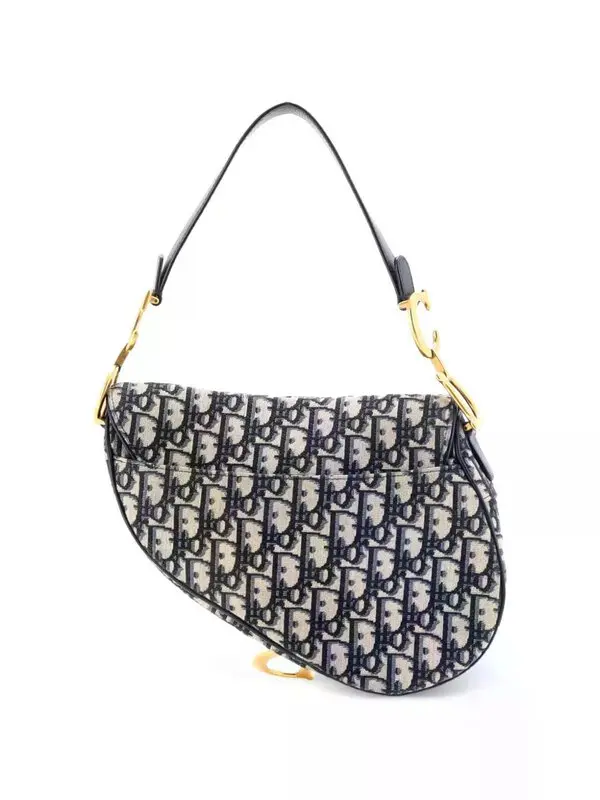 Dior Saddle Handbag Oblique Canvas Shoulder Bag - Blue