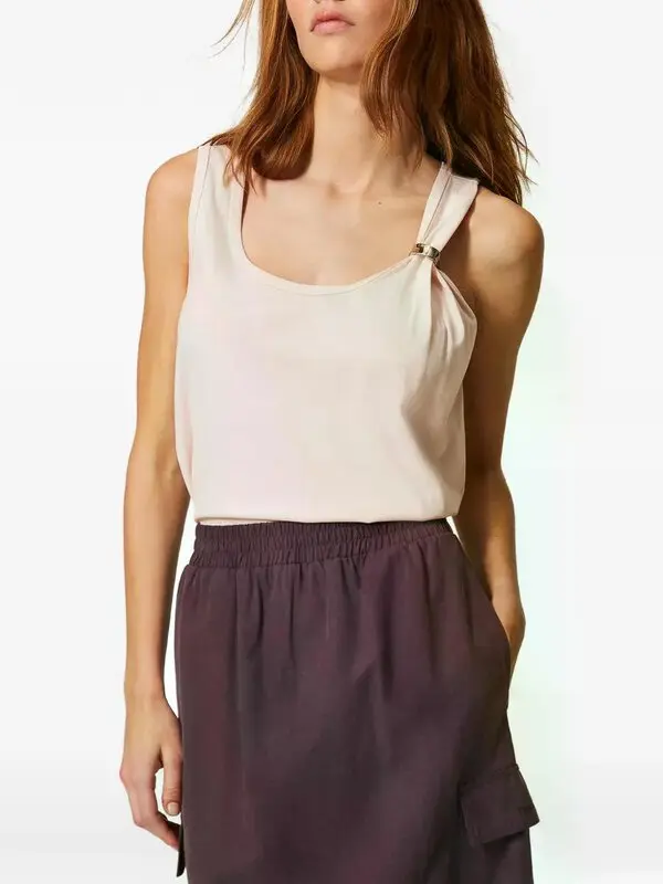 TWINSET Jersey Tank Top With Decorative Clip