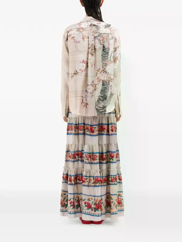 PIERRE-LOUIS MASCIA Aloe Long-sleeve Printed Shirt