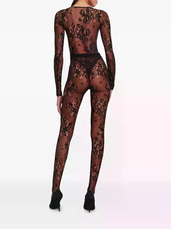 Wardrobe.NYC Floral Lace Bodysuit