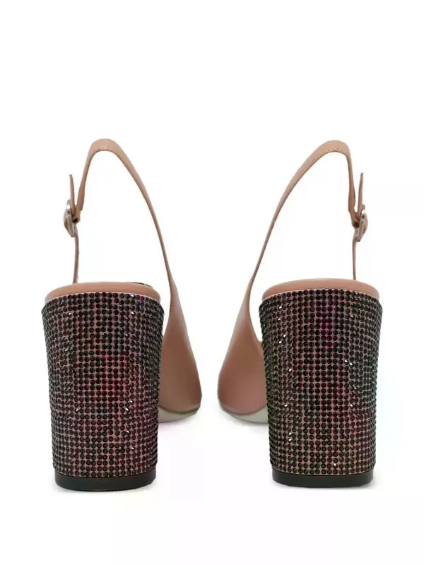 Rene Caovilla Rhinestone-embellished Slingback Pumps