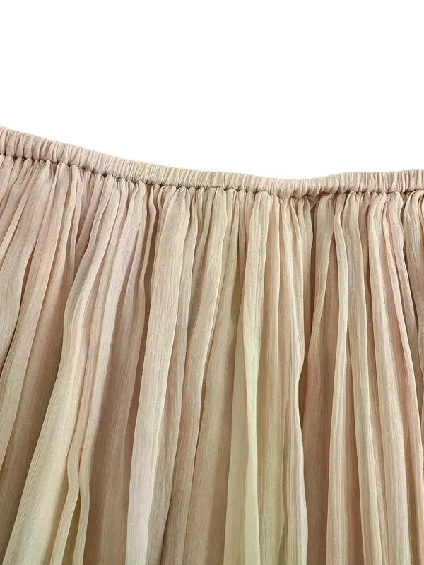 INTO THE EAST Pleated Silk Skirt