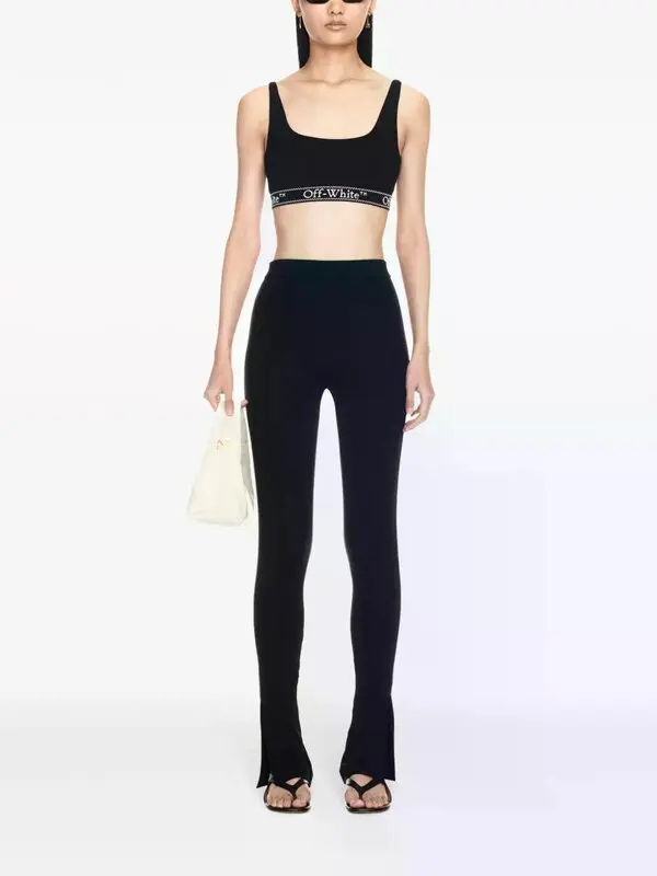 Off-White Logo Underband Crop Top - Black