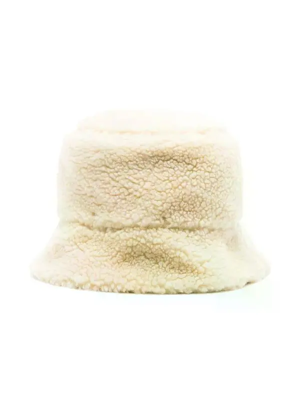 Stella McCartney Faux Shearling Bucket Hat - Neutrals