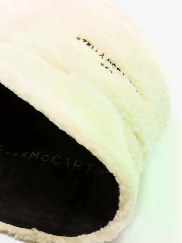 Stella McCartney Faux Shearling Bucket Hat - Neutrals