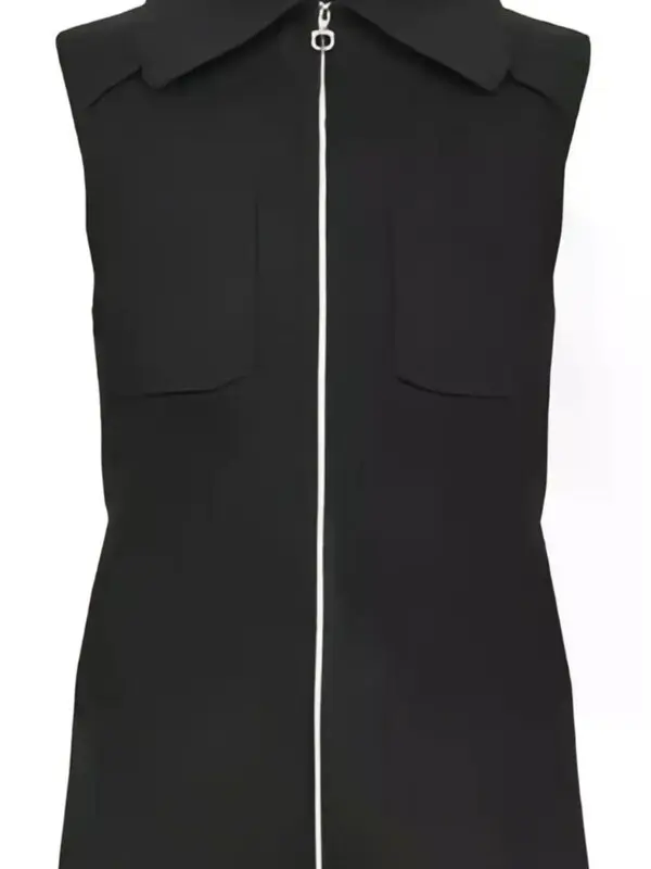 FERRAGAMO Sleeveless Collared Playsuit With Patch Pockets