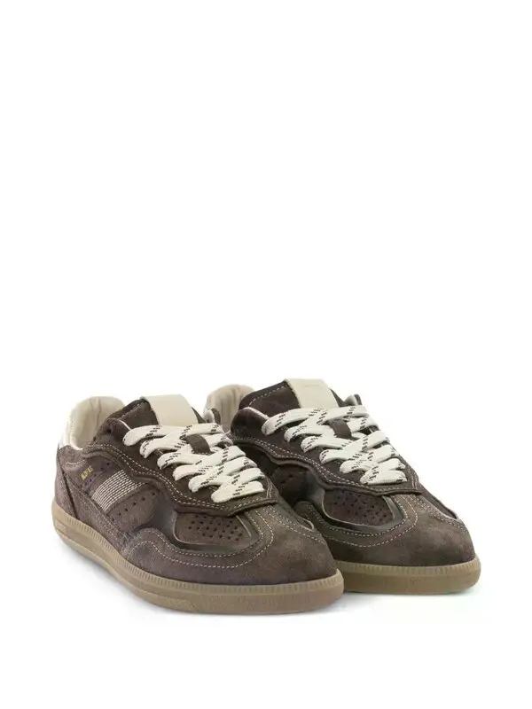 ALOHAS Suede Panelled Lace-up Sneakers - Brown