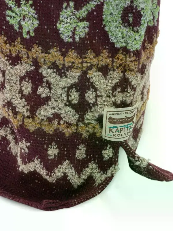 Kapital Patterned Balaclava Hood - Red