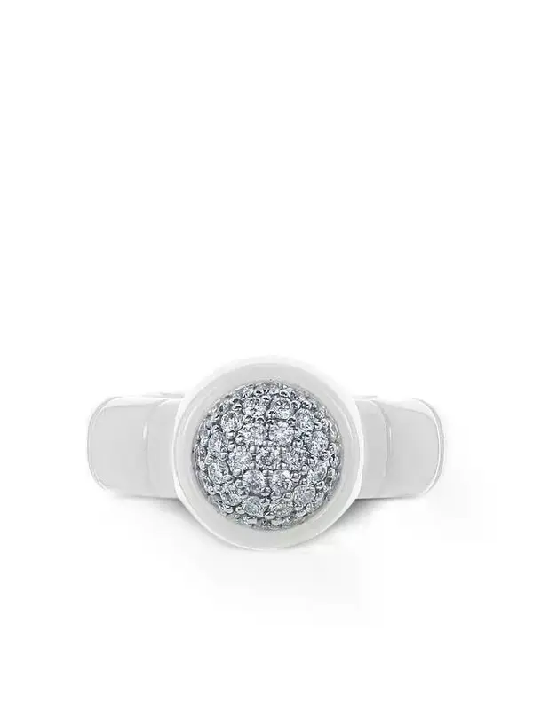 Roberto Demeglio 18k White Gold Dama Diamond Ring - Silver