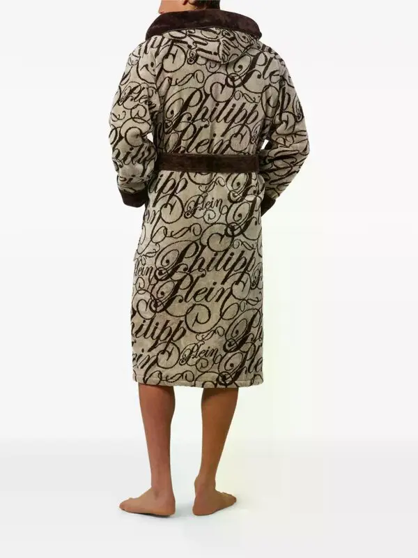 Philipp Plein Hooded Signature Bath Robe