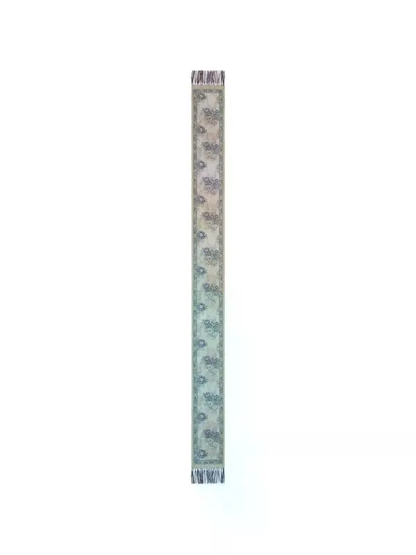 PIERRE-LOUIS MASCIA Aloeuw Floral-motif Fringed Scarf - Neutrals
