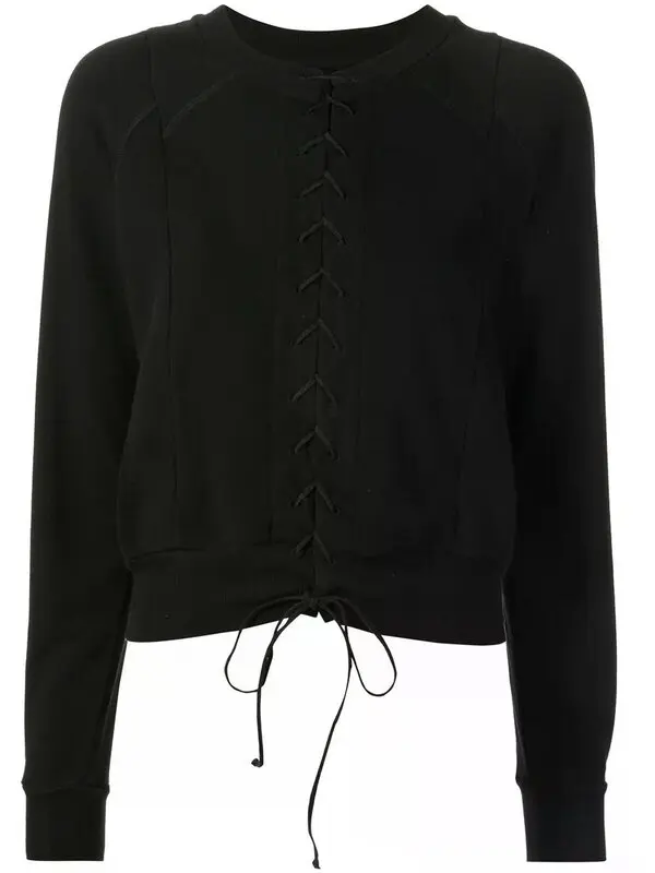 BEN TAVERNITI UNRAVEL PROJECT Lace-up Front Sweatshirt