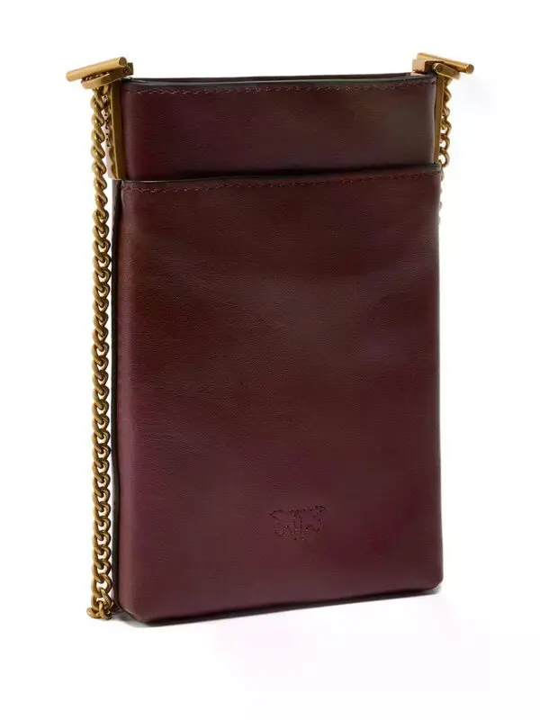 Pinko Leather Smartphone Case With Chain Strap - Red