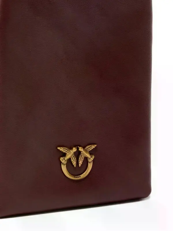 Pinko Leather Smartphone Case With Chain Strap
