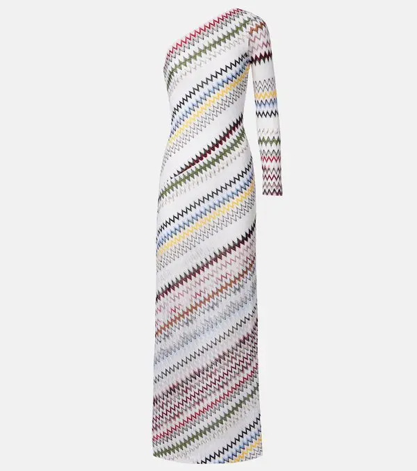 Missoni Zigzag Asymmetric Maxi Dress - Multicoloured
