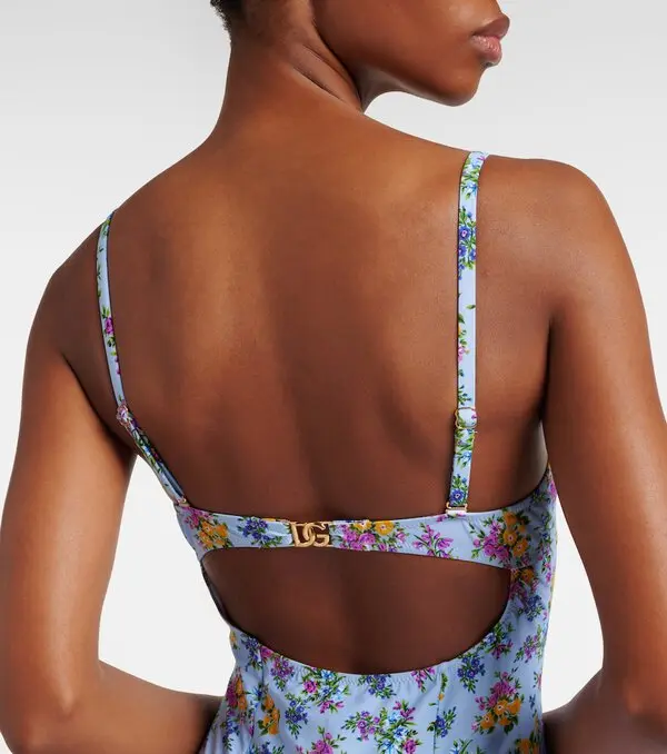 Dolce & Gabbana Floral Print Swimsuit - Multicoloured