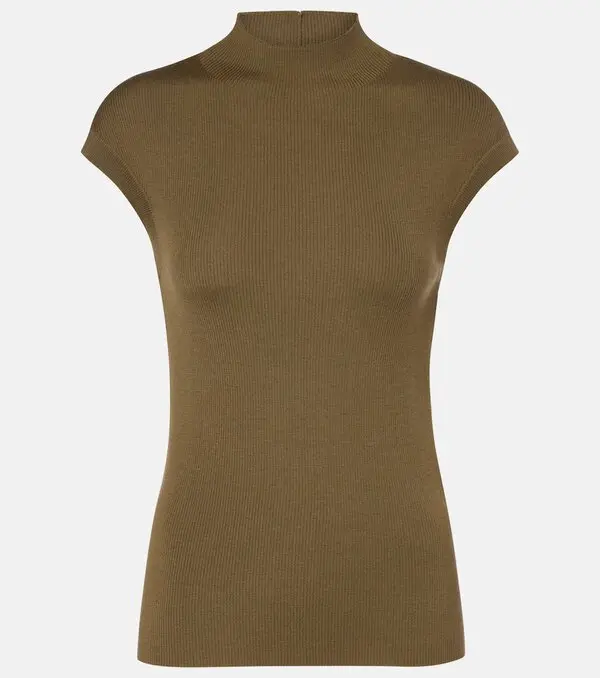 Jardin Des Orangers Ribbed Virgin Wool Top - Green