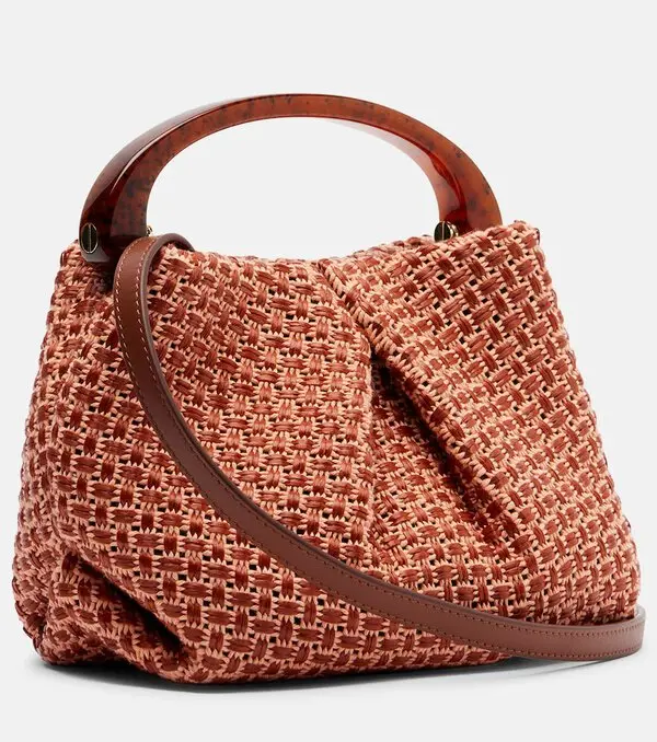 Dries Van Noten Woven Raffia-effect Top-handle Bag