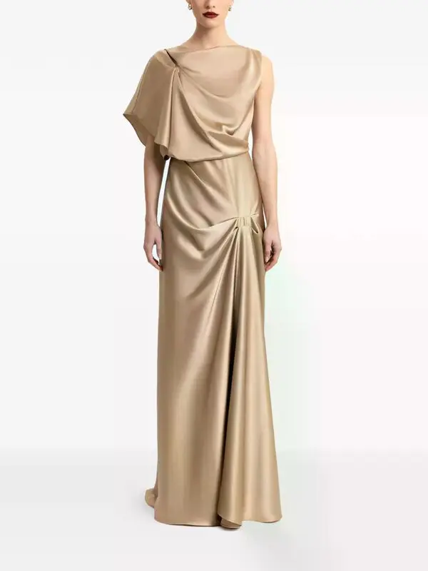 GEMY MAALOUF Draped Neckline Maxi Dress
