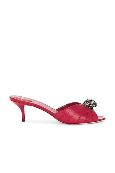 Valentino Garavani Pas De Chat 55 Mule - Bright Red