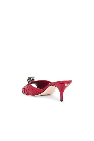Valentino Garavani Pas De Chat 55 Mule - Bright Red