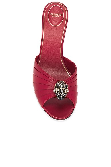 Valentino Garavani Pas De Chat 55 Mule - Bright Red