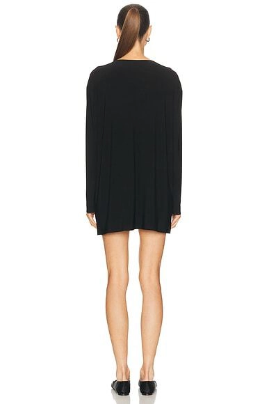 Norma Kamali Lifestyle Oversized Long Sleeve Mini Dress
