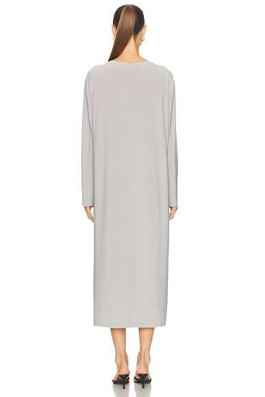 Norma Kamali Lifestyle Oversized Long Sleeve Midcalf Dress