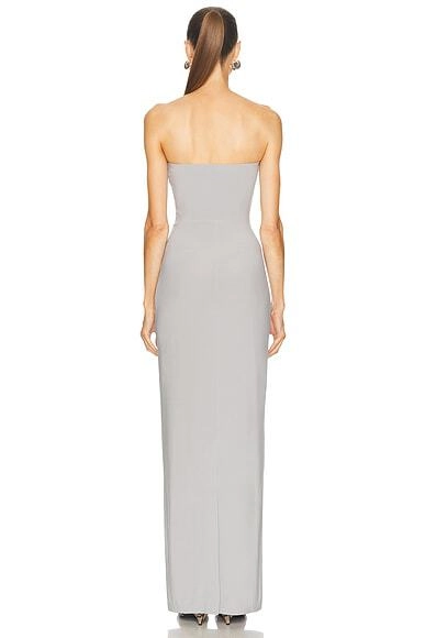 Norma Kamali Lifestyle Strapless Long Dress - Grey