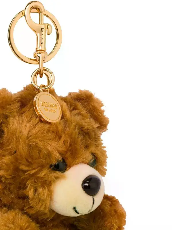 Moschino Teddy Bear Keyring - Brown