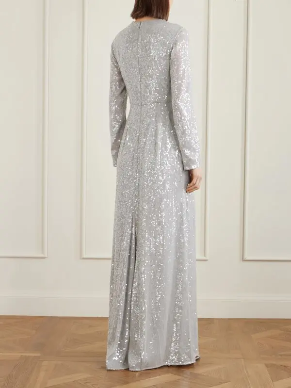 Erdem Crystal-embellished Sequined Georgette Gown