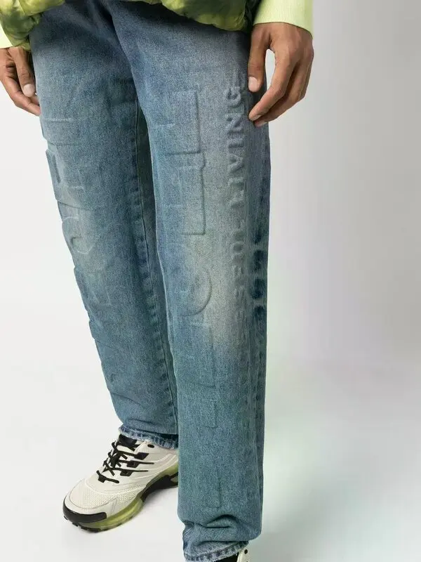 DIESEL® 2010 007i3 Embossed Logo Straight-leg Jeans
