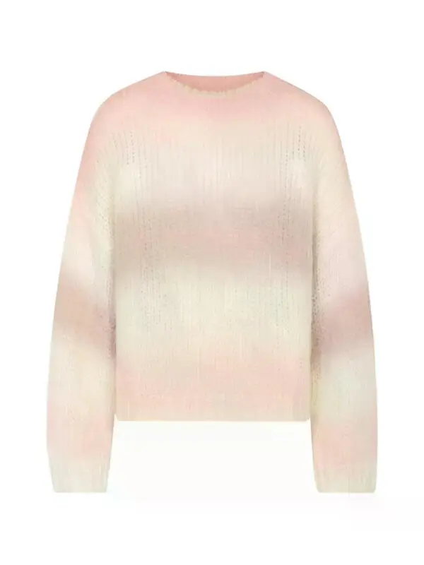 JUVIA Sprayed Stripe Sweater - Pink