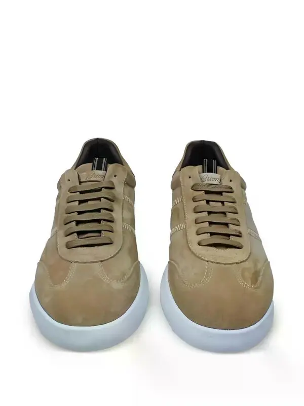 Brioni Stitched Leather Trainers