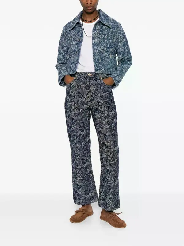 GANNI Floral Print Trousers
