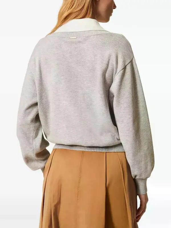 TWINSET Wingtip Collar Sweater