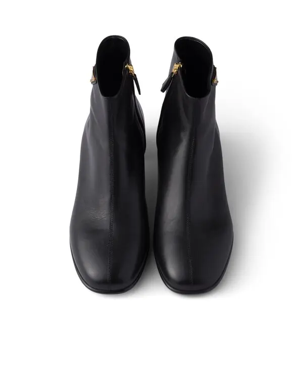 Prada Nappa Leather Zip-up Ankle Boots
