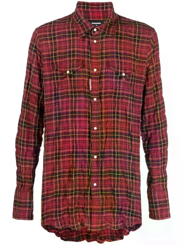 Dsquared2 Checked Cotton-blend Shirt