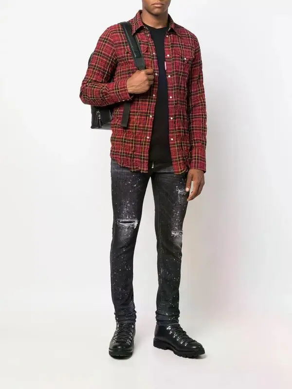 Dsquared2 Checked Cotton-blend Shirt