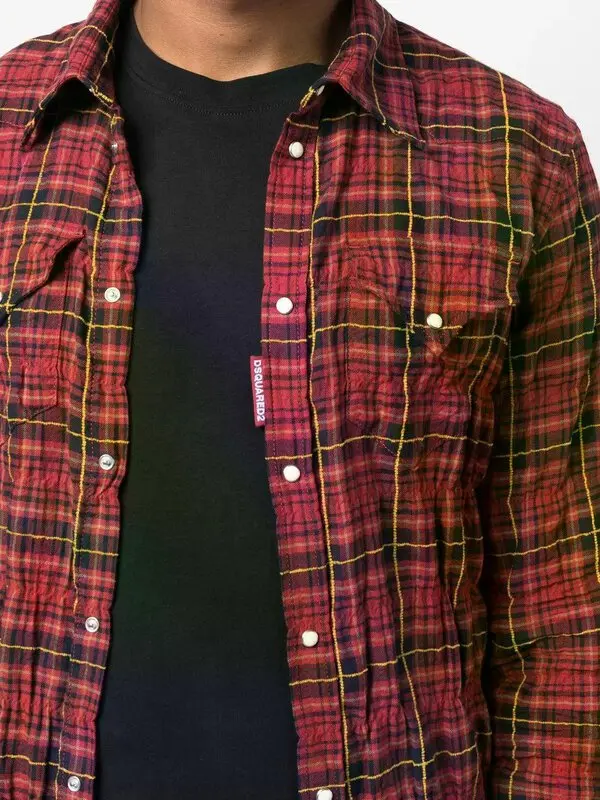 Dsquared2 Checked Cotton-blend Shirt