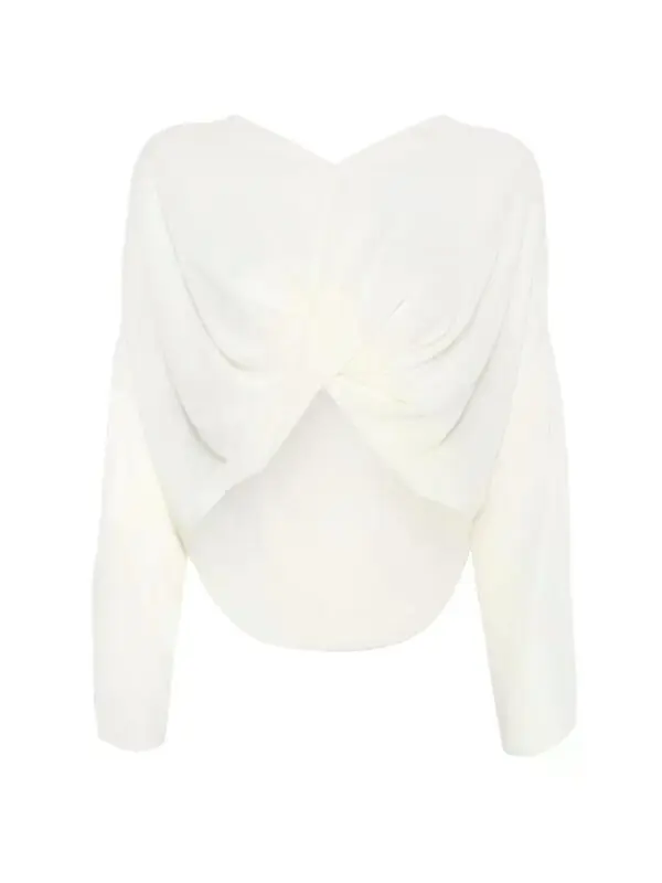 MAISON MARGIELA Twist-detail Long-sleeve Top